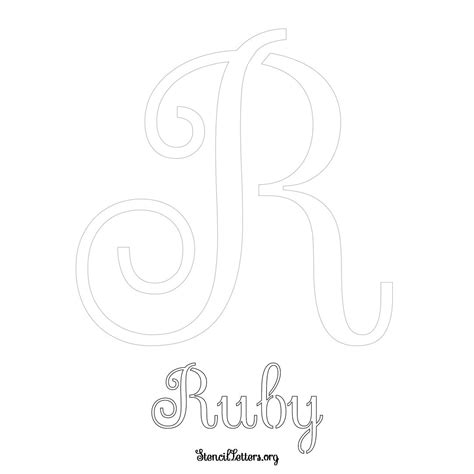 Ruby Free Printable Name Stencils With 6 Unique Typography Styles And