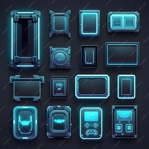 Design Rectangle Frame Game Ai Generated Interface Background Gui