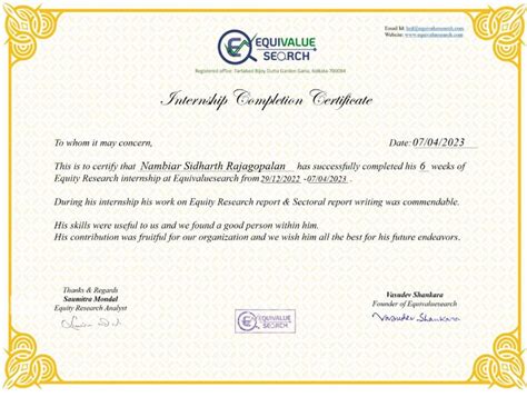 Sidharth Nambiar On Linkedin I Have Recently Completed An Internship