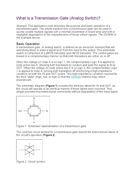Transmission Logic Circuits Pdf Logic Gate Mosfet