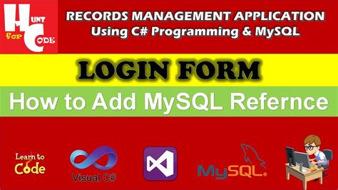 How To Add Mysql Reference To C Window Form Project