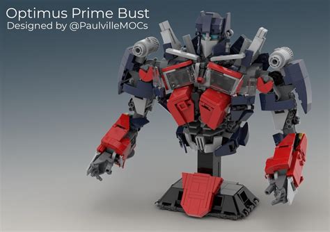 Lego Moc Optimus Prime Bust By Paulvillemocs Rebrickable Build With Lego