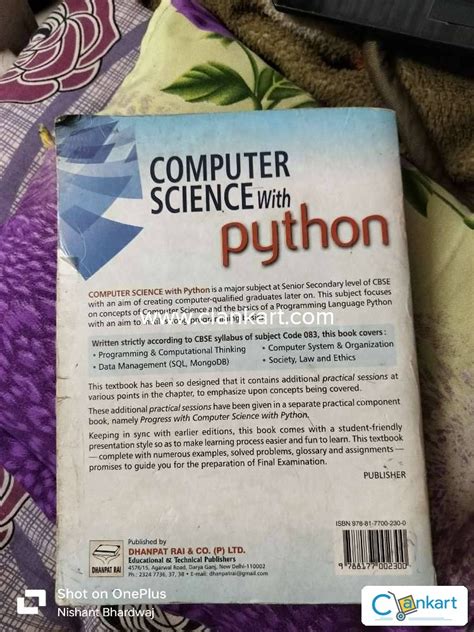 Buy Computer Science With Python Book In Fair Condition At Clankart