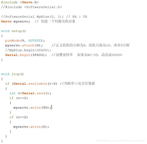 用app Inventor编写一个app蓝牙连接到hc05蓝牙模块进而控制arduino板子上的舵机，结果显示蓝牙连接成功，但无法控制舵机旋转，到底哪里出了问题呢？？音频模块接板子上 Csdn博客