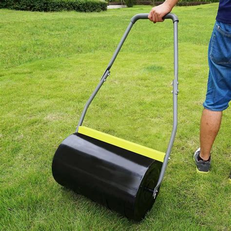 Durable Sandwater Filled Steel Hand Push Garden Grass Lawn Roller