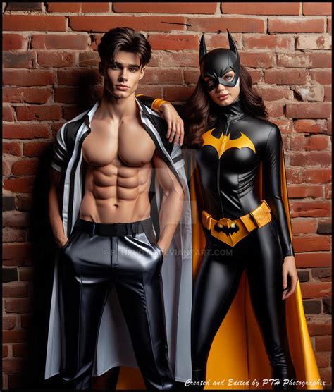 Batgirl W Damian Robin Pose 223 3 Versions By Pthphoto On Deviantart
