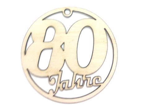 Reichels.eu - Anhänger-Jahreszahl: 80 Jahre