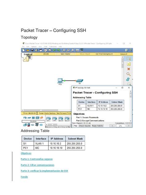 2 2 1 4 Packet Tracer Configuring Ssh Pka Completed Contraseña