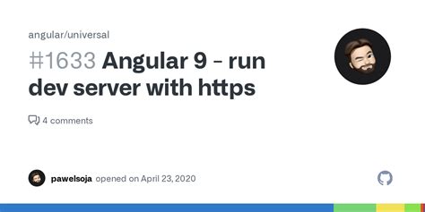 Angular 9 Run Dev Server With · Issue 1633 · Angularuniversal