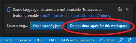 Visual Studio Code Suppress Angular Language Service VSCode Extension S StrictTemplates In