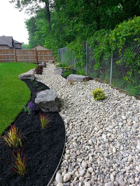 22 Beautiful River Rock Landscaping Ideas Home And Gardens River Rock Landscaping Backyard