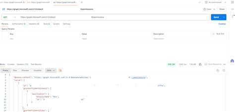 how can i get permissions from sharepoint site using ms graph
