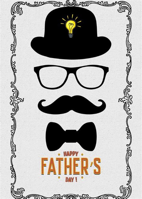 Printable Fathers Day Card Template Happy Fathers Day Etsy
