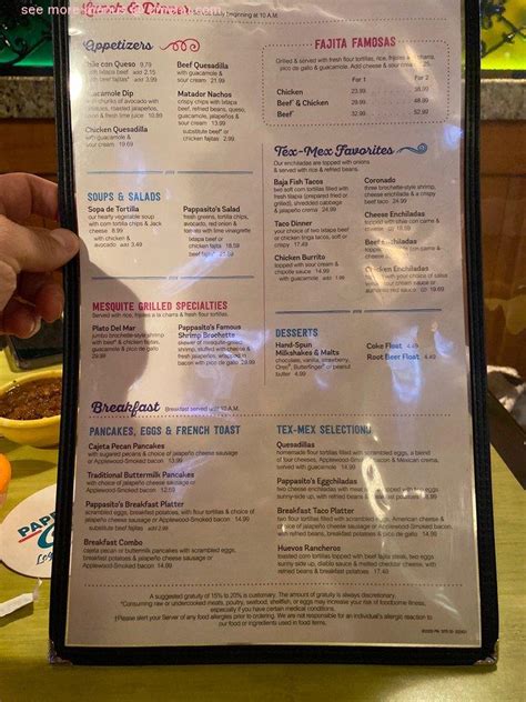 Online Menu Of Pappasitos Cantina Restaurant Dallas Texas 75261 Zmenu