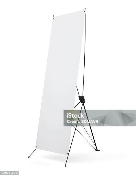 측면 배너 X스탠드는 흰색 배경에 격리된 디스플레이입니다 3d 재 3차원 형태에 대한 스톡 사진 및 기타 이미지 3차원 형태 공란 광고 Istock
