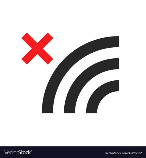 Prohibits The Use Of Radio Waves And Wi Fi Vector Image
