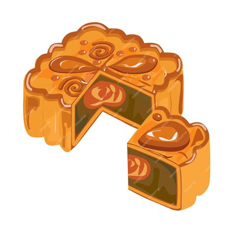 Premium Vector Mooncake Vector Illustration Set Traditional Chinese