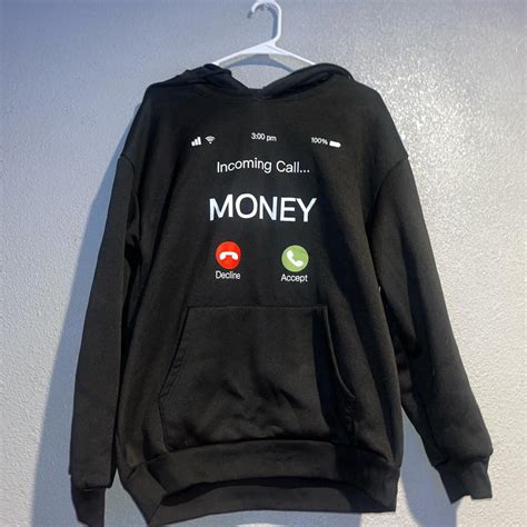 Money Is Calling Hoodie Size M Depop