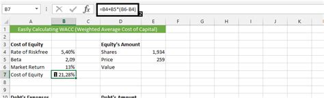 How To Calculate Wacc In Excel Best Excel Tutorial