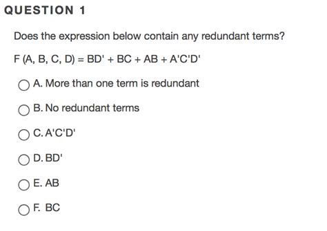 Solved Question 1 Does The Expression Below Contain Any Solved Question 1 Does The Expression Below Contain Any