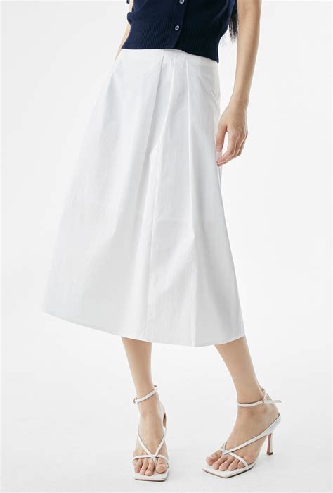 미쏘 핀턱 플레어 스커트miwwhe571b