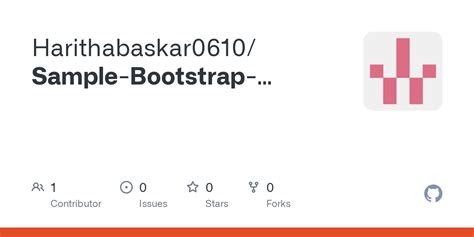 Github Harithabaskar0610sample Bootstrap Project