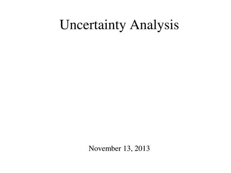 PPT Uncertainty Analysis PowerPoint Presentation Free Download ID 3290214
