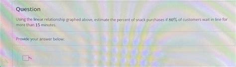 Using The Linear Relationship Graphed Above Estimate Chegg