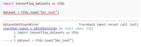 Tensorflow Datasets No Module Named Resource Natural Language Processing In TensorFlow
