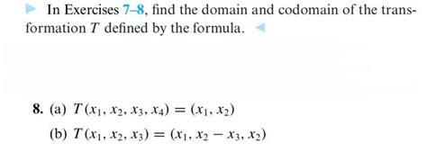 solved in exercises 7 8 find the domain and codomain of the