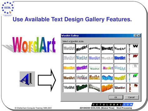 ppt ecdl advanced module 3 word processing powerpoint presentation