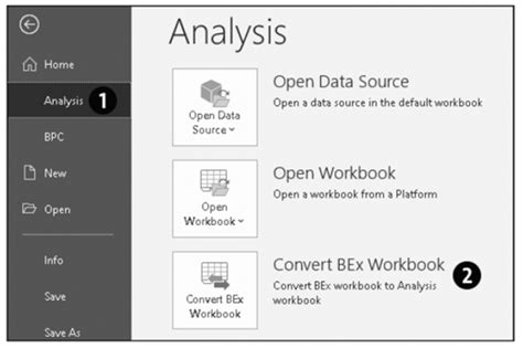 How To Convert An Excel Workbook Created With The Sap Bex Analyzer
