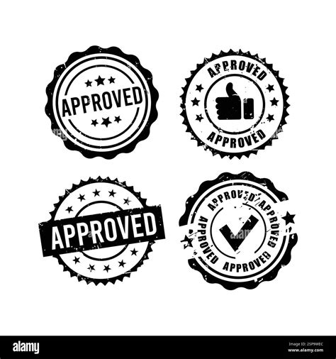 Quality Control Approved Rubber Stamp Seal Old Vantage Stock Vector