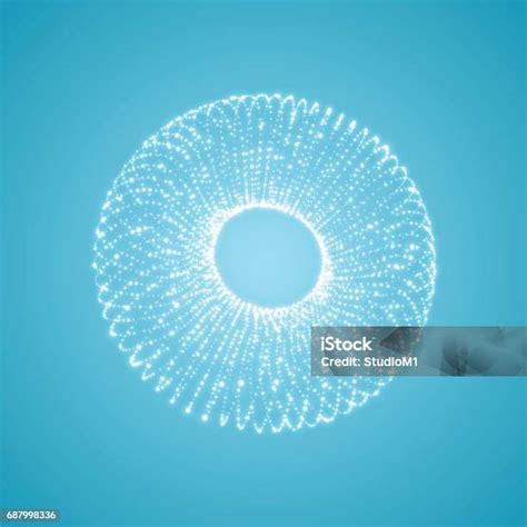 Torus Connection Structure 3d Grid Design Technology Style Molecular Lattice Vector Illustration
