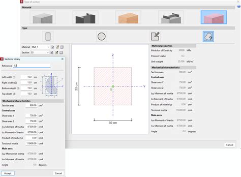 Generic Section And Material Columns Cype
