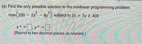 solved a find the only possible solution to the nonlinear