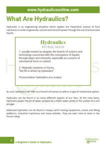 A Beginner S Guide To Hydraulics Hydraulics Online