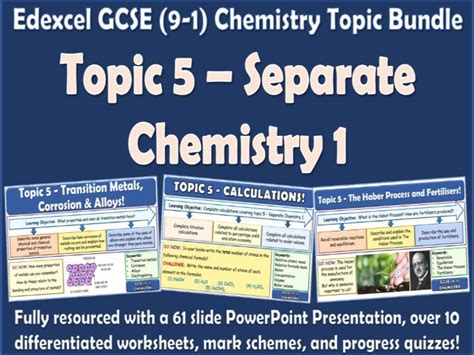 Edexcel Gcse 9 1 Chemistry Topic 5 Bundle Teaching Resources