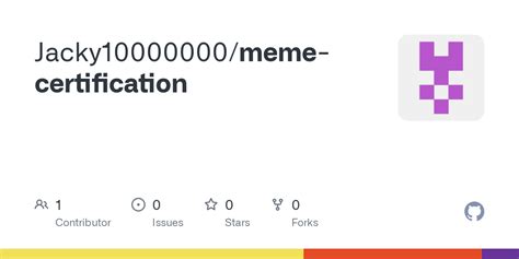 Github Jacky10000000meme Certification