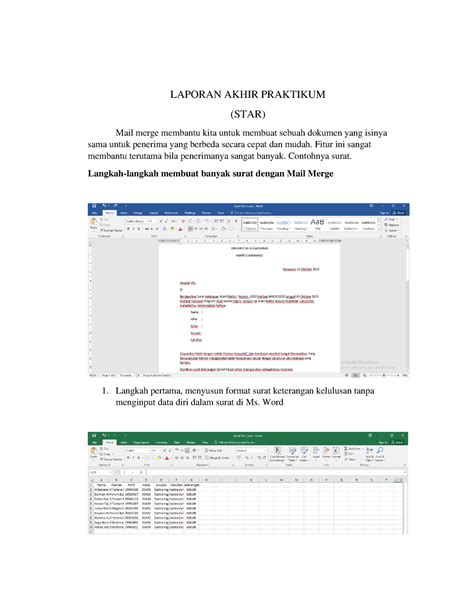 Laporan Akhir Praktikum Mail Merge Laporan Akhir Praktikum Star Mail Merge Membantu Kita