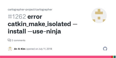 error catkin make isolated install use ninja · issue 1262