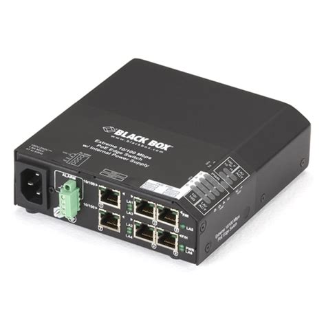LPH240A P Extreme PoE PSE Switch 6 Port Black Box