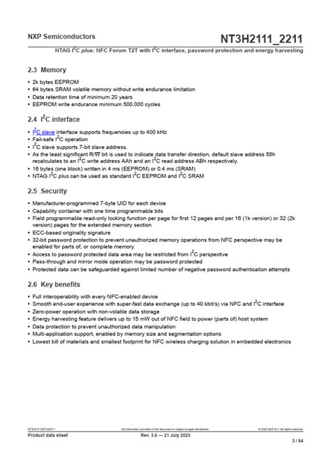 Nt3h2211 Nt3h2111 Datasheet Nt3h2111 Nxp Pdf Nfc Forum T2t Nxp