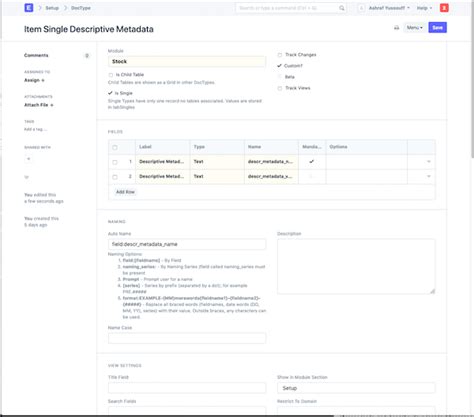 unable to save data with customized form receiving db error doctype