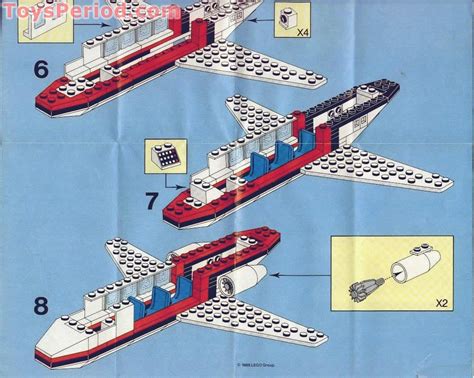Lego 6368 Jet Airliner Instructions And Parts List