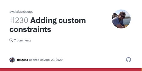 Adding Custom Constraints Issue Awslabs Deequ GitHub