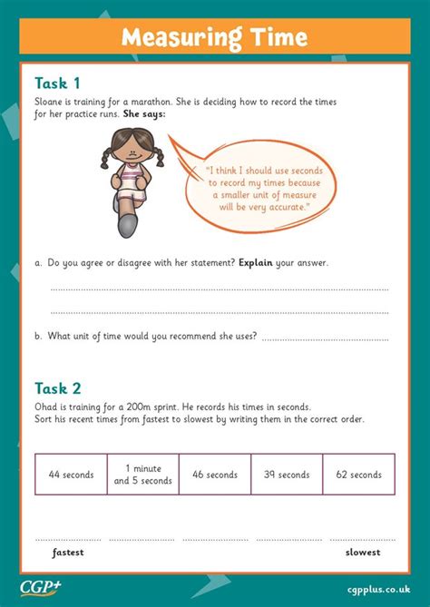 Units Of Time Problems Year 3 Cgp Plus