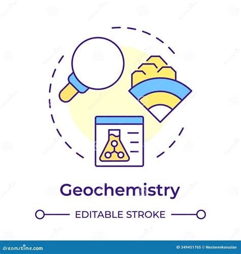 Geochemistry Multi Color Concept Icon Stock Vector Illustration Of