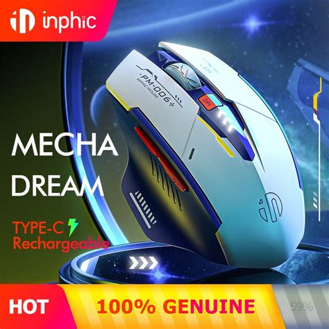 Inphic F9 Wireless Mouse Rechargeable 700mah Ergonomic Silent Mice 24g