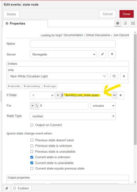 Events State Node If State Conditional Using The Current State Change Info Node RED Home